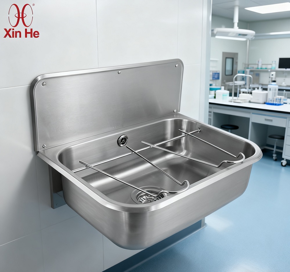 Stainless Steel Utility Mop Sink with Grid Splashback for Industrial ...