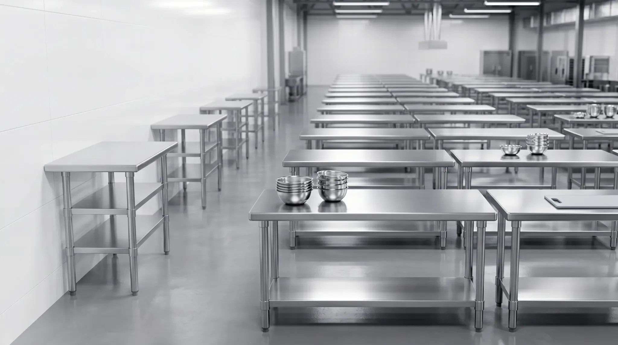 Stainless Steel Kitchen Work Tables for Contractors